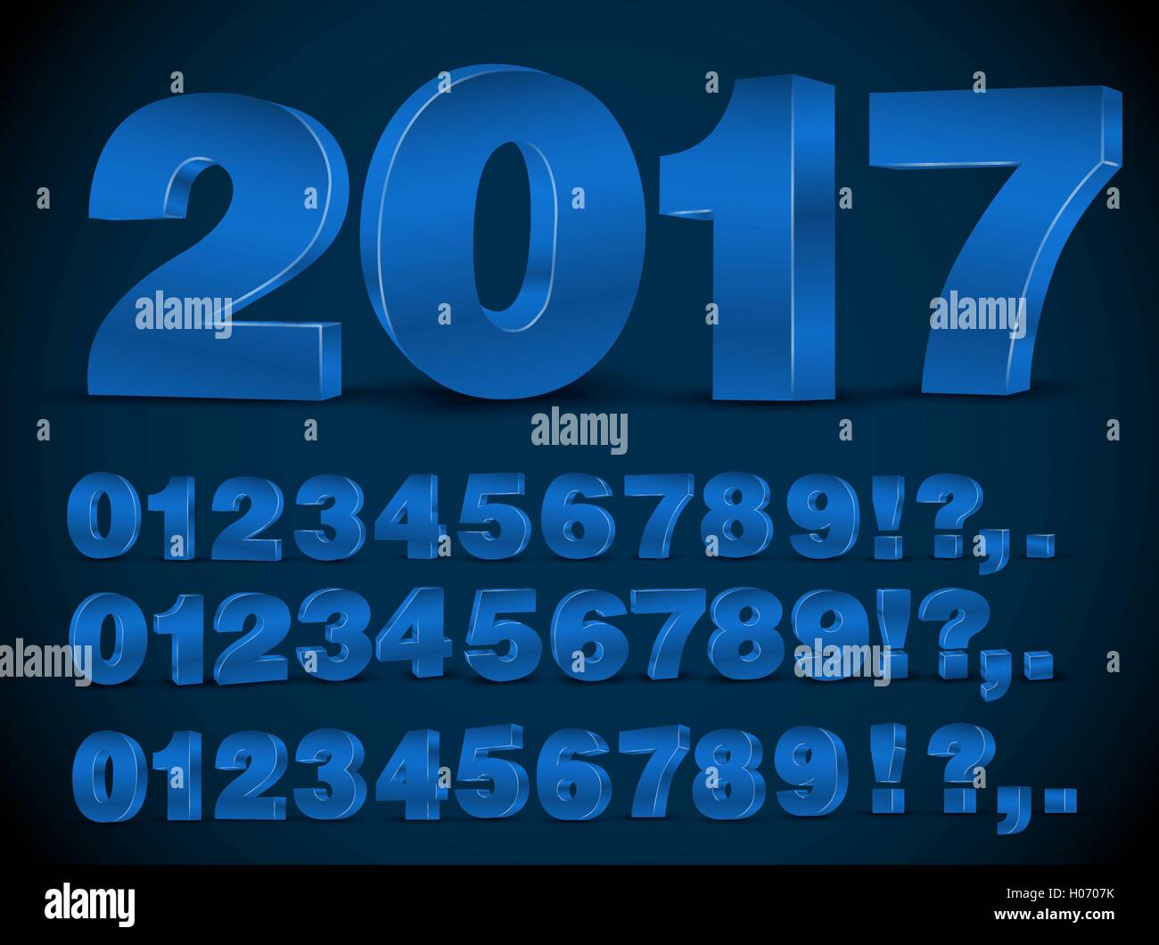 Blue vector numbers Stock Vector Image & Art - Alamy