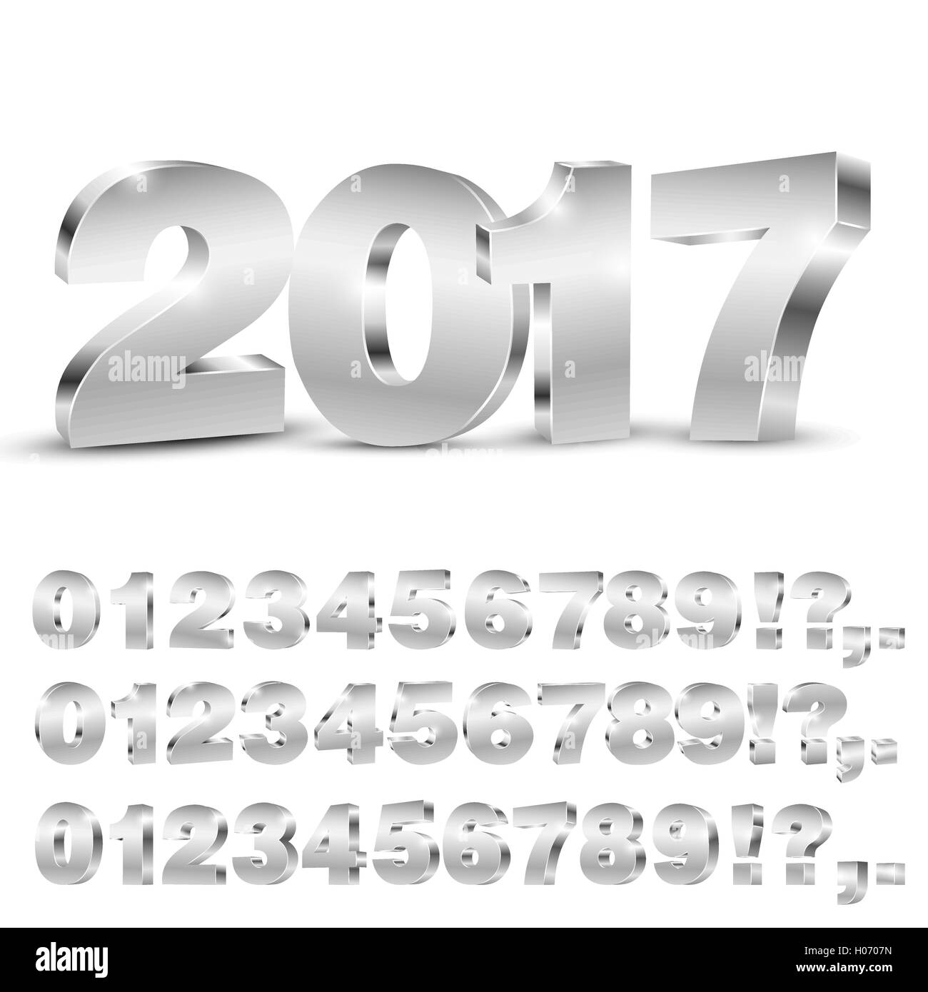 3D vector numbers Stock Vector Image & Art - Alamy