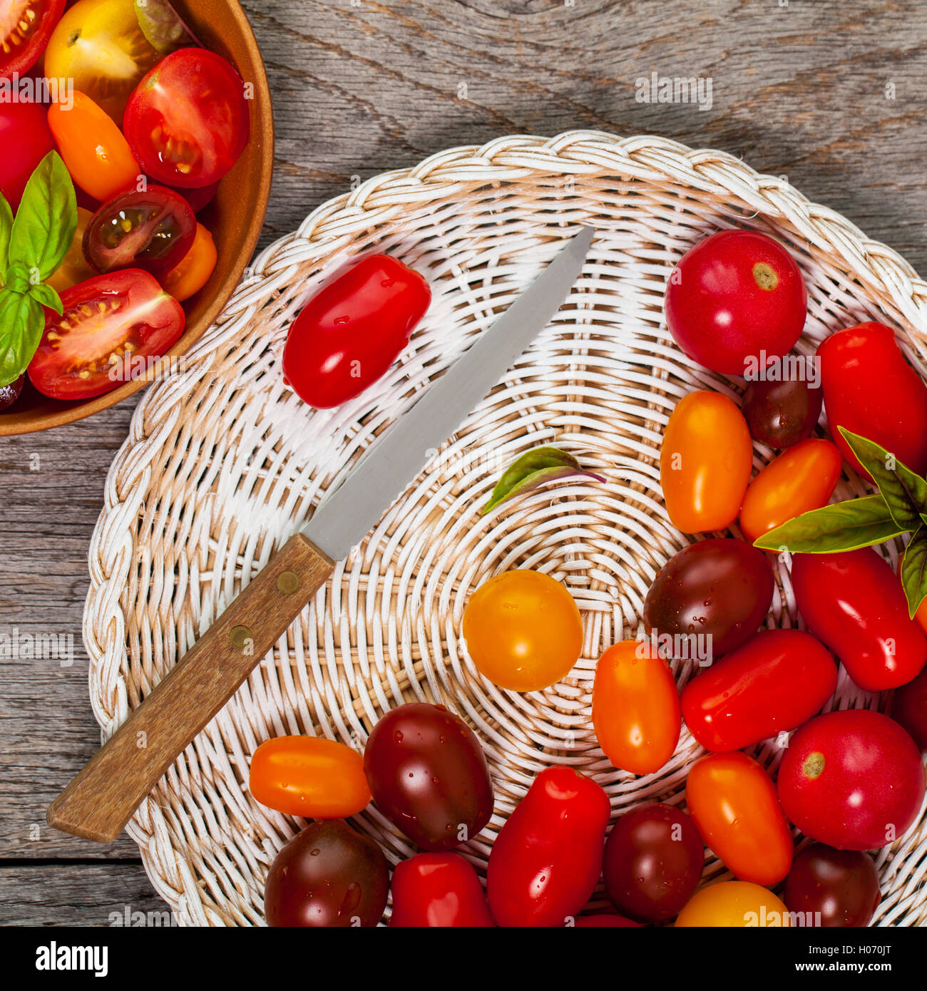 Cherry Tomato Mixed Medley Stock Photo - Alamy