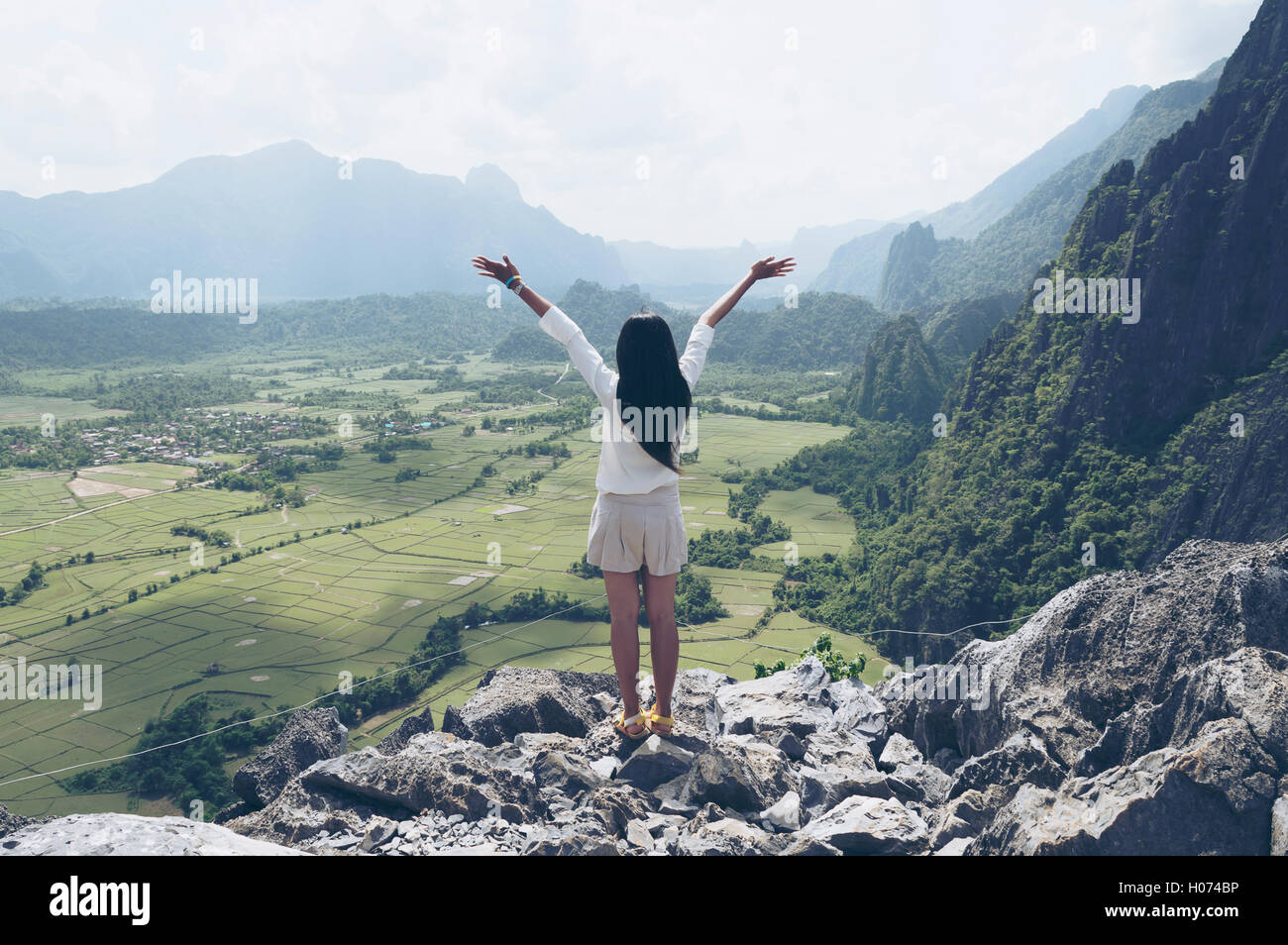 Woman backpack cambodia hi-res stock photography and images - Alamy