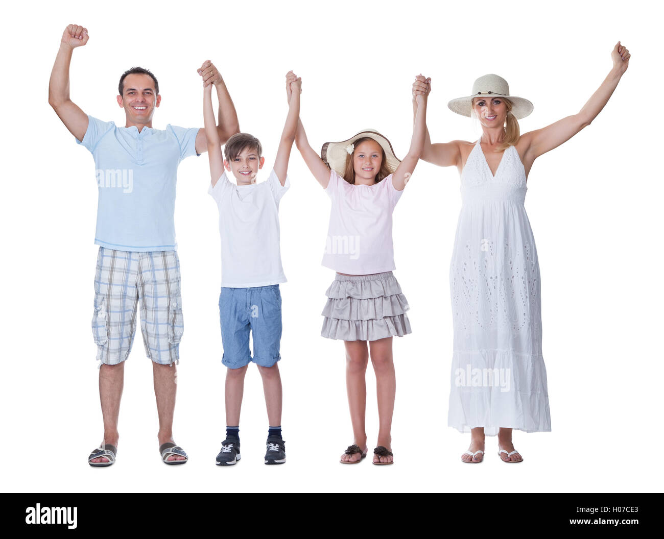 Happy Family Going For Vacation Stock Photo - Alamy