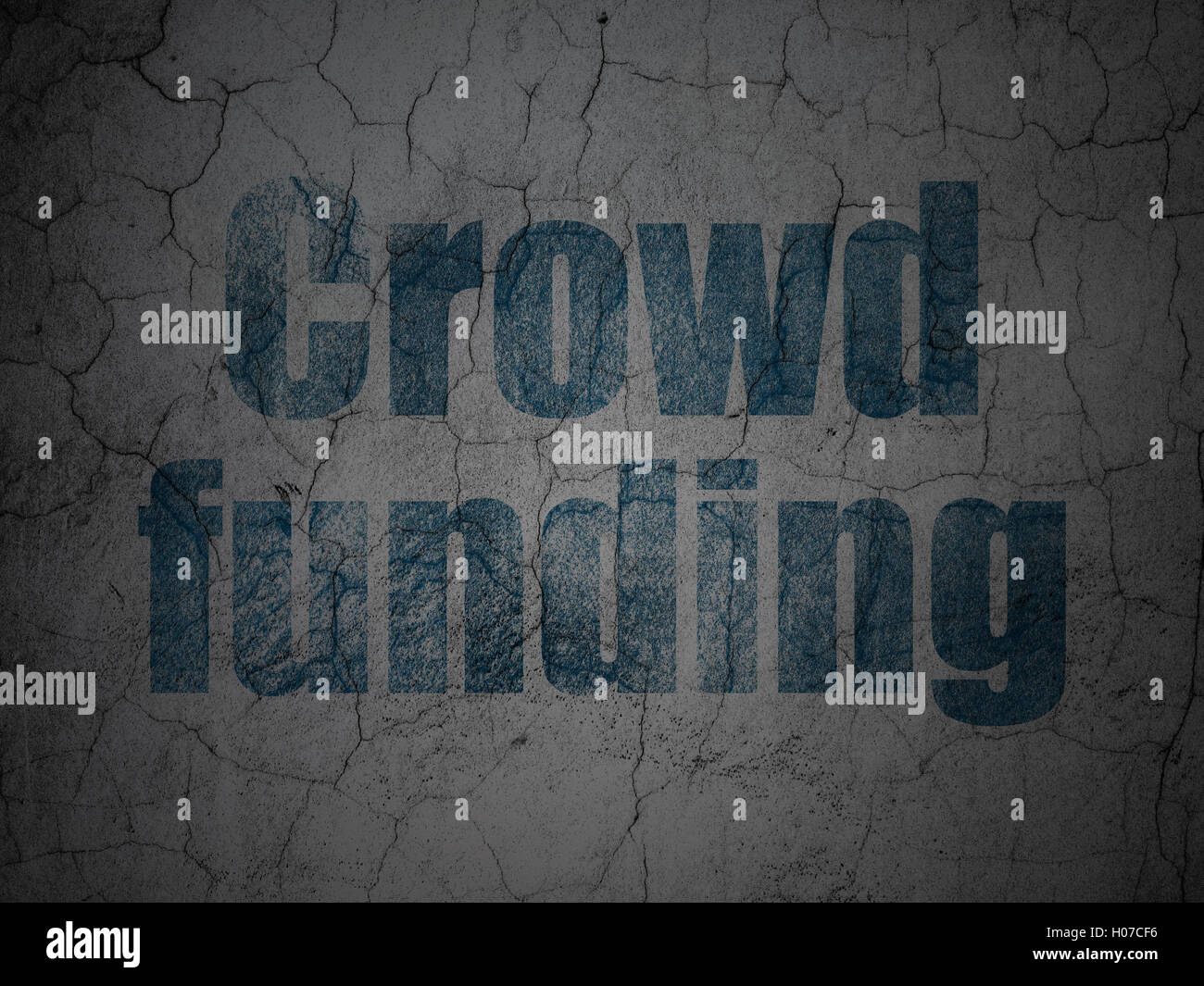 Finance concept: Crowd Funding on grunge wall background Stock Photo ...