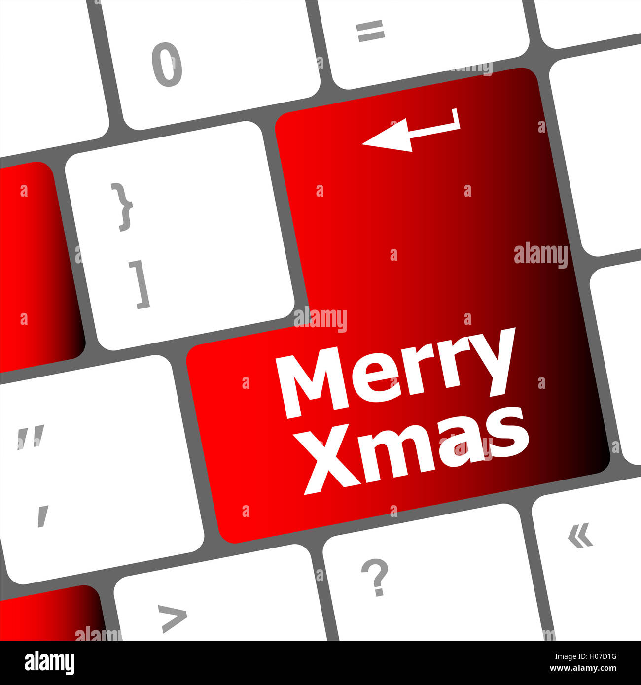 merry christmas message, keyboard enter key button xmas Stock Photo - Alamy