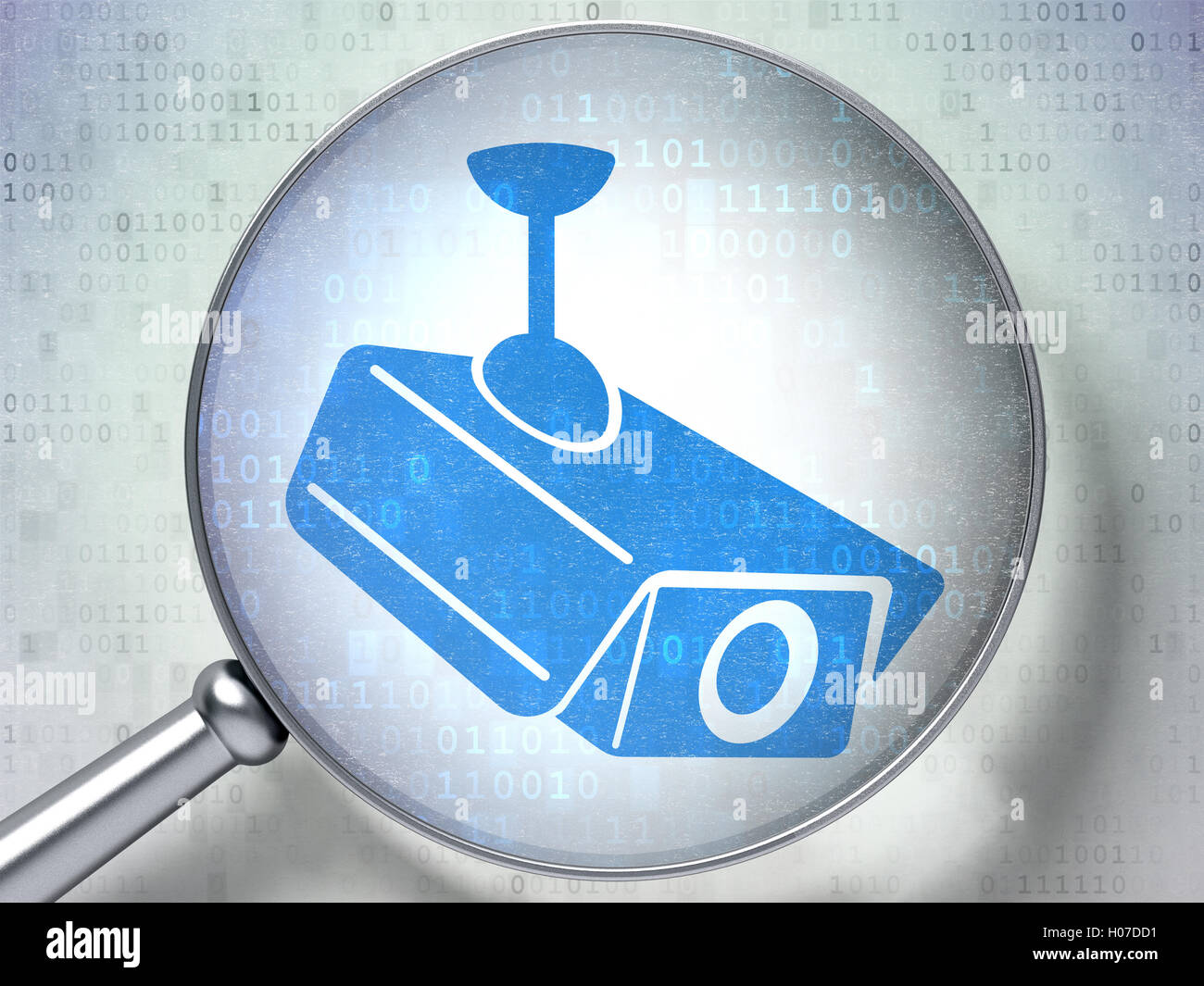 Protection concept: Cctv Camera with optical glass on digital ...