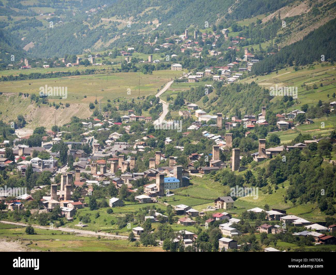 mountains, green, peaks, Georgia, Svanetia Stock Photo - Alamy
