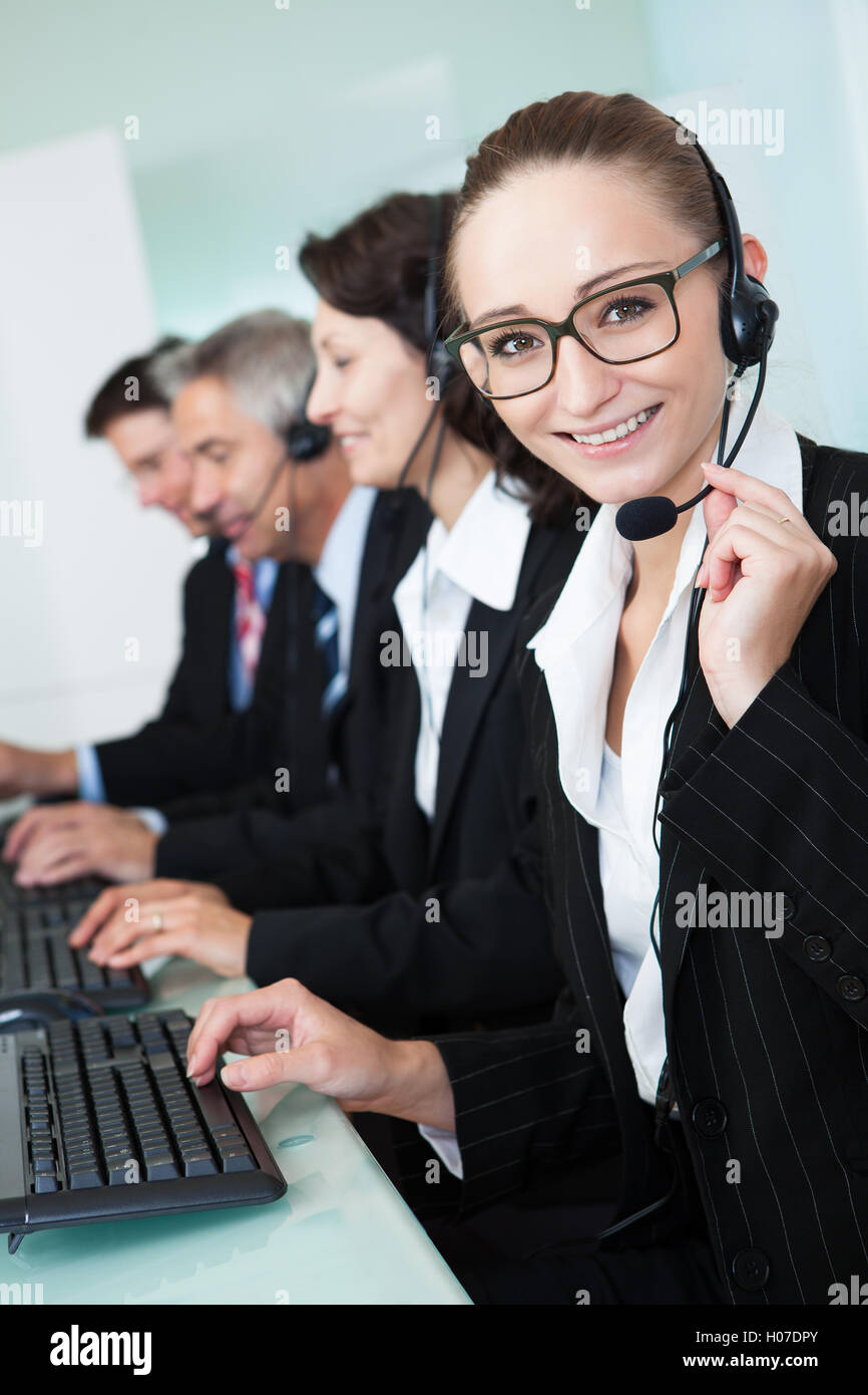 Call centre operators Stock Photo - Alamy