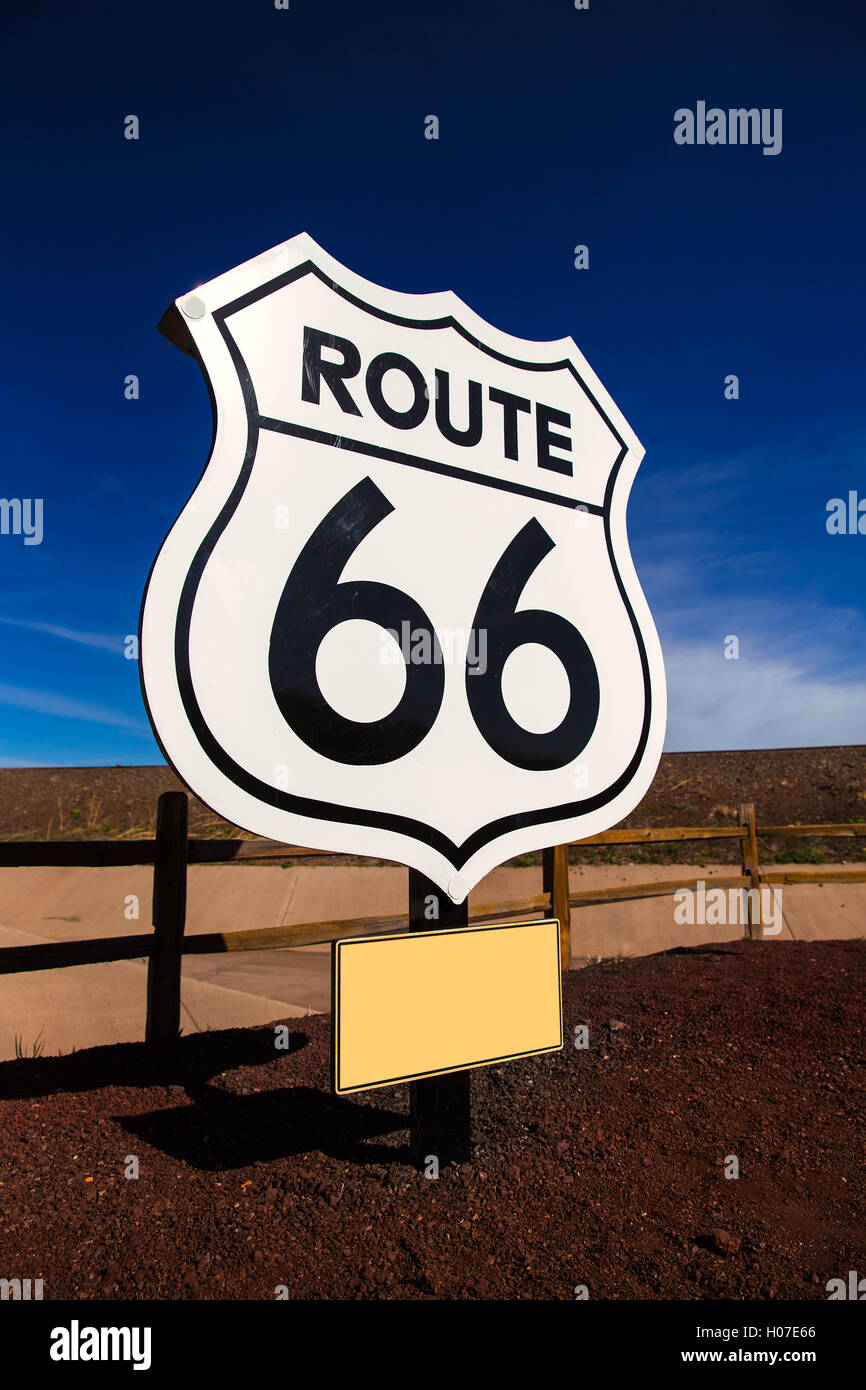 Route 66 road sign in Arizona USA Stock Photo - Alamy