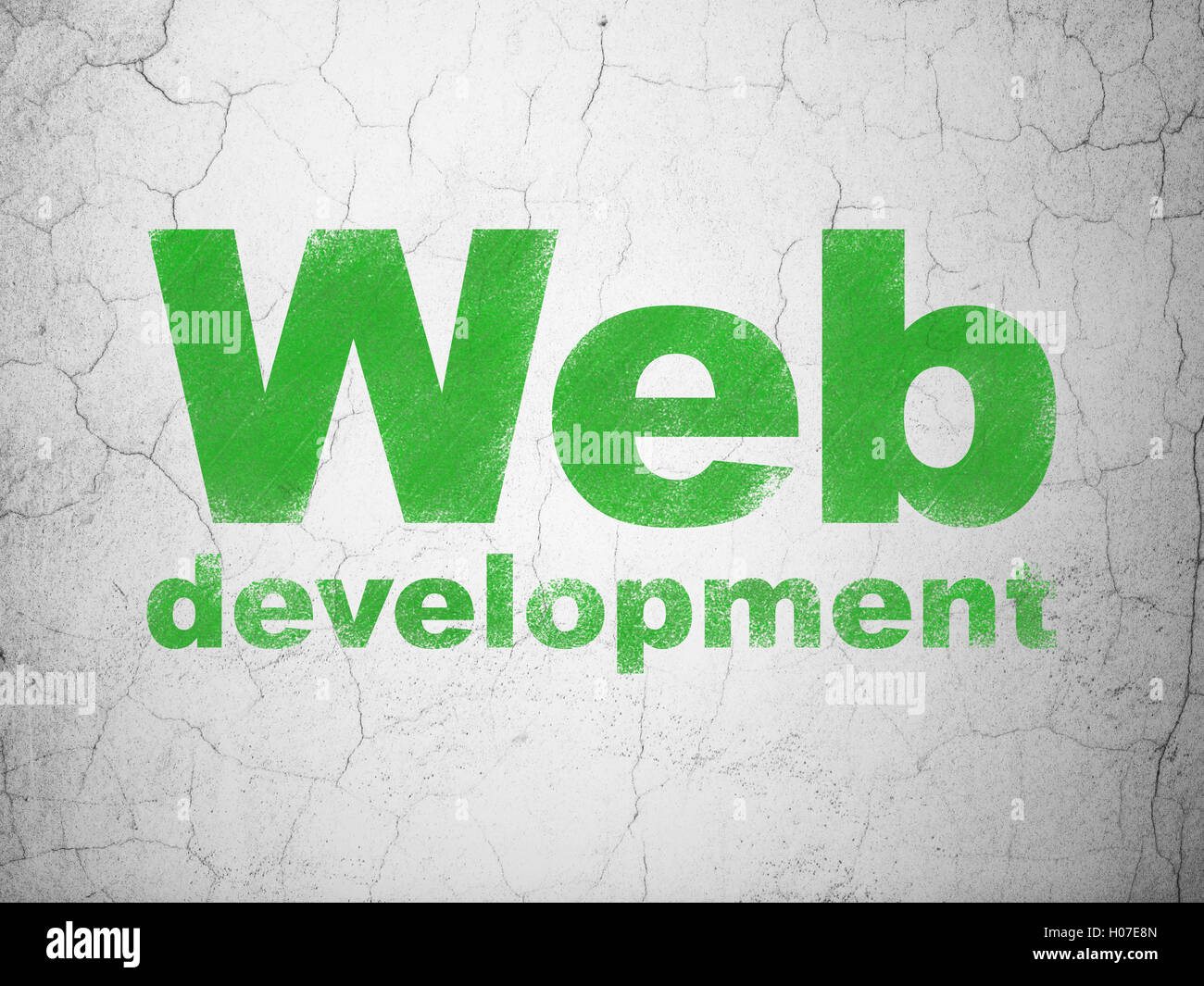 Web development concept: Web Development on wall background Stock Photo ...