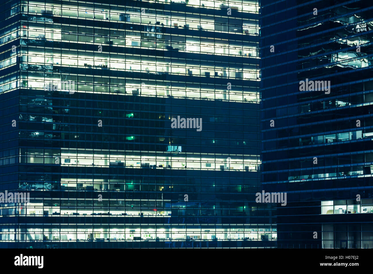 Modern office at night Stock Photo - Alamy