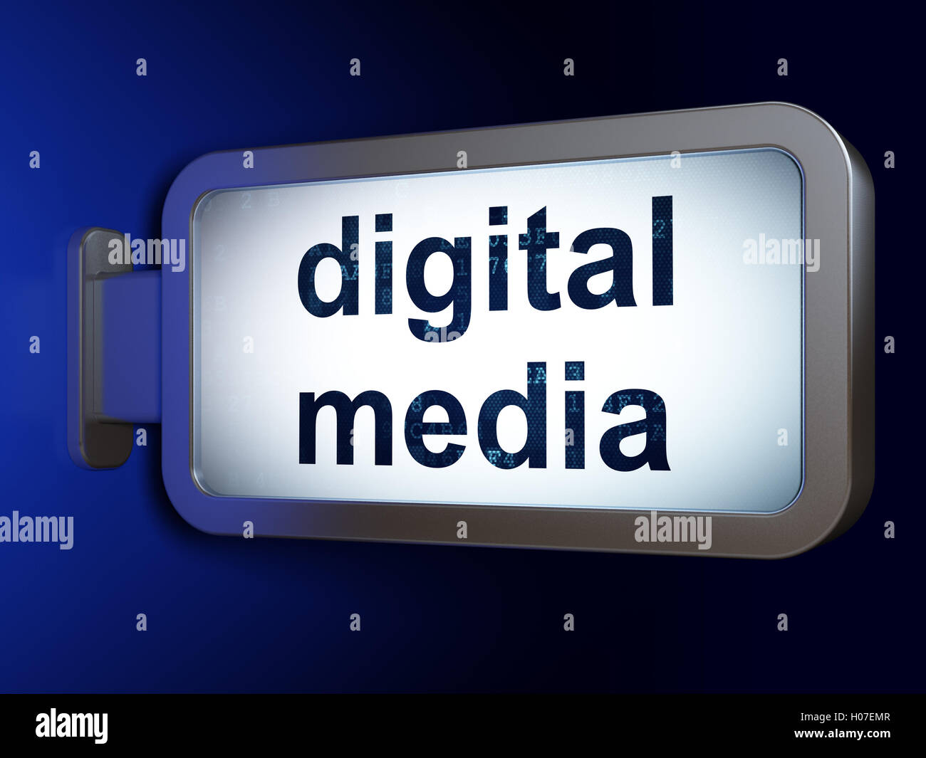 Marketing concept: Digital Media on billboard background Stock Photo ...