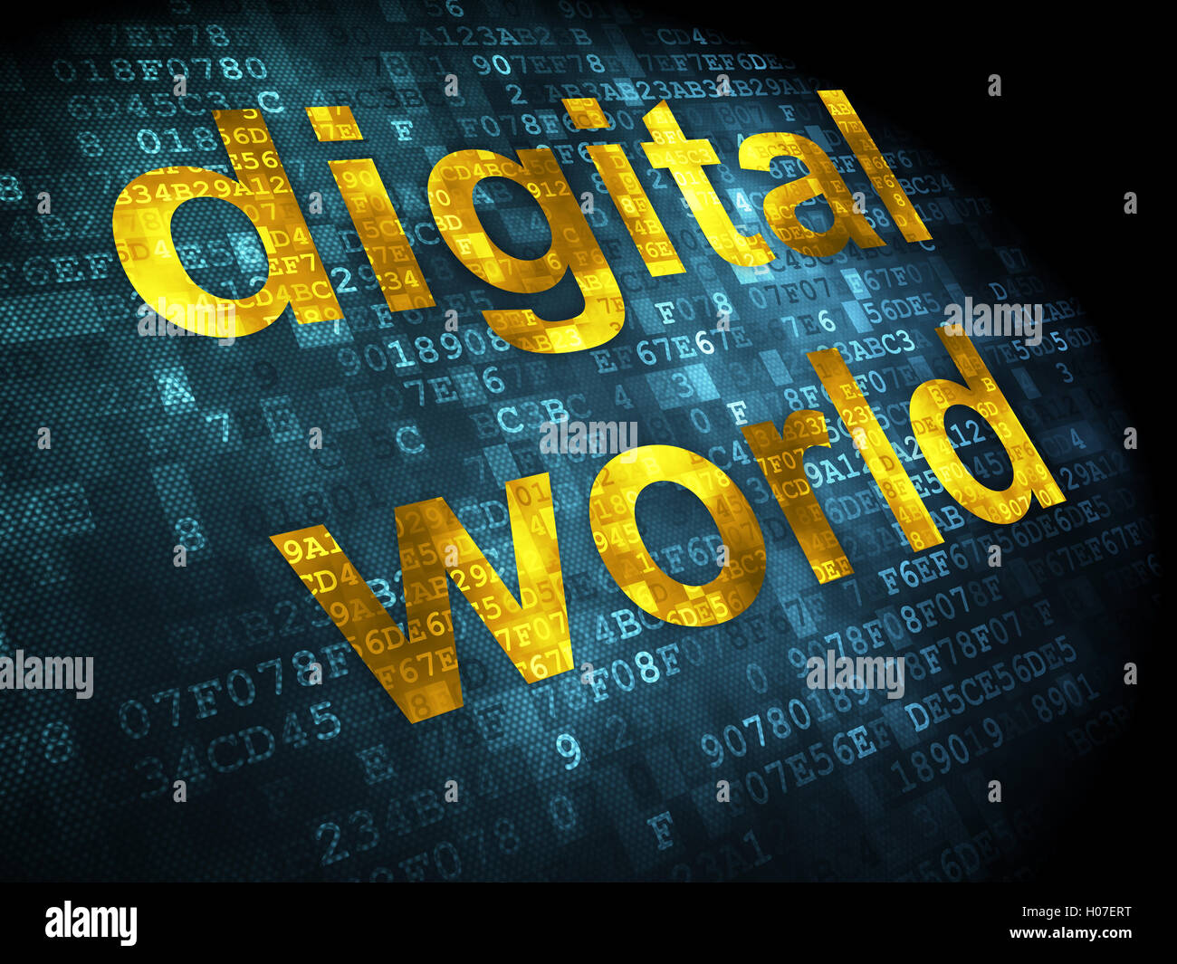 Data concept: Digital World on digital background Stock Photo - Alamy