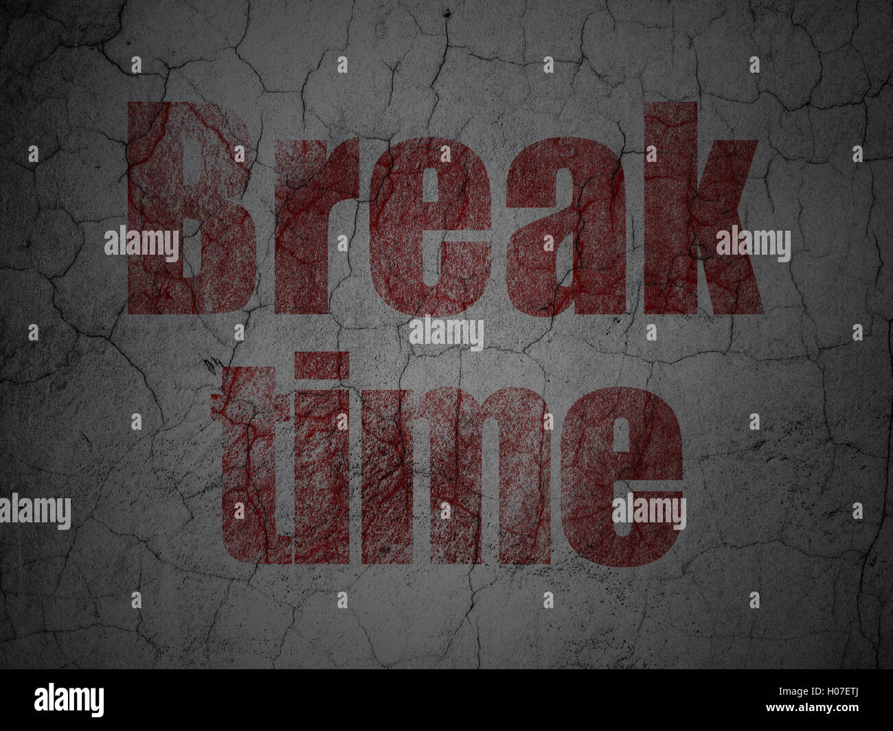 Timeline concept: Break Time on grunge wall background Stock Photo - Alamy