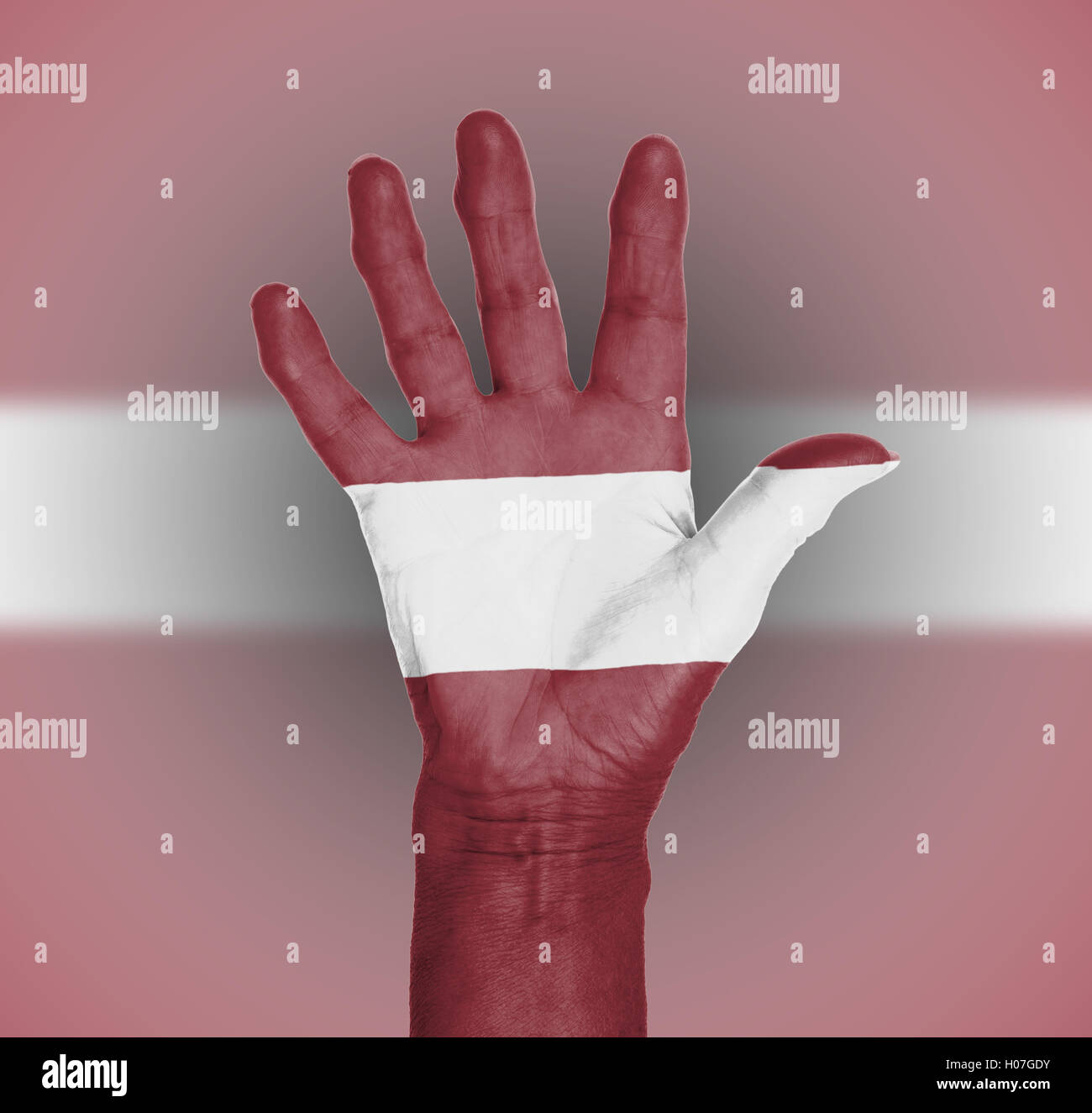 Palm of a woman hand, painted with flag Stock Photo - Alamy