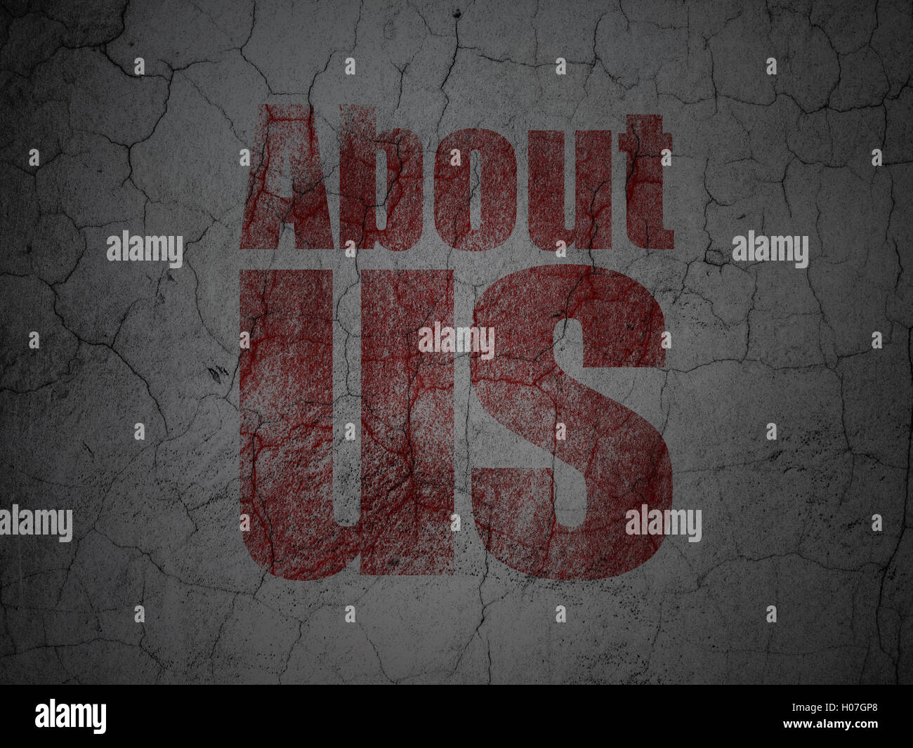 Marketing concept: About Us on grunge wall background Stock Photo - Alamy