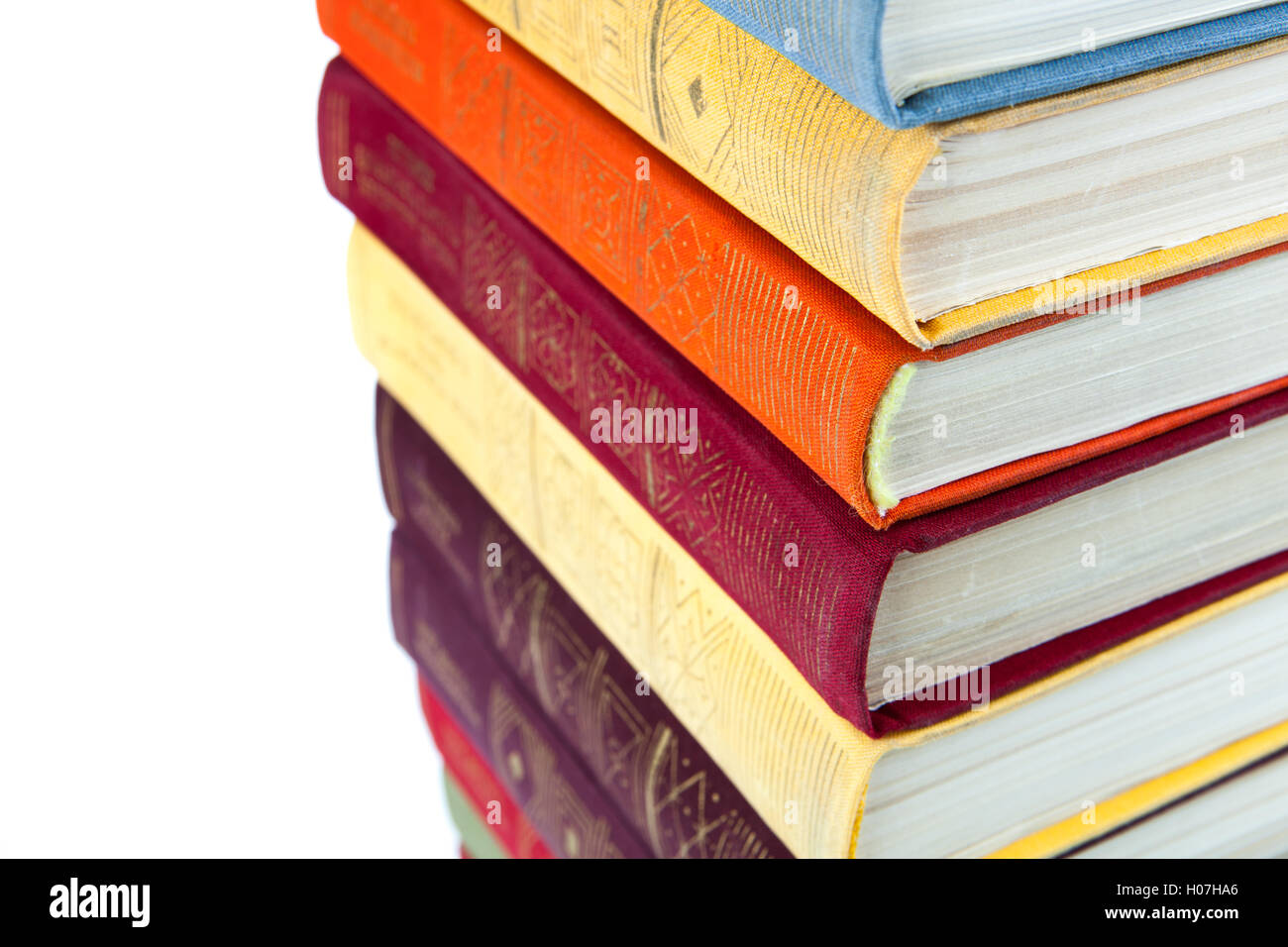 stack of books close-up Stock Photo - Alamy