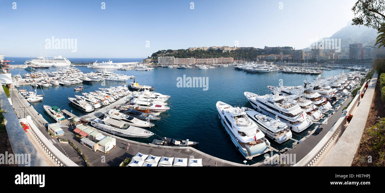 Panorama of Monaco Port Stock Photo - Alamy