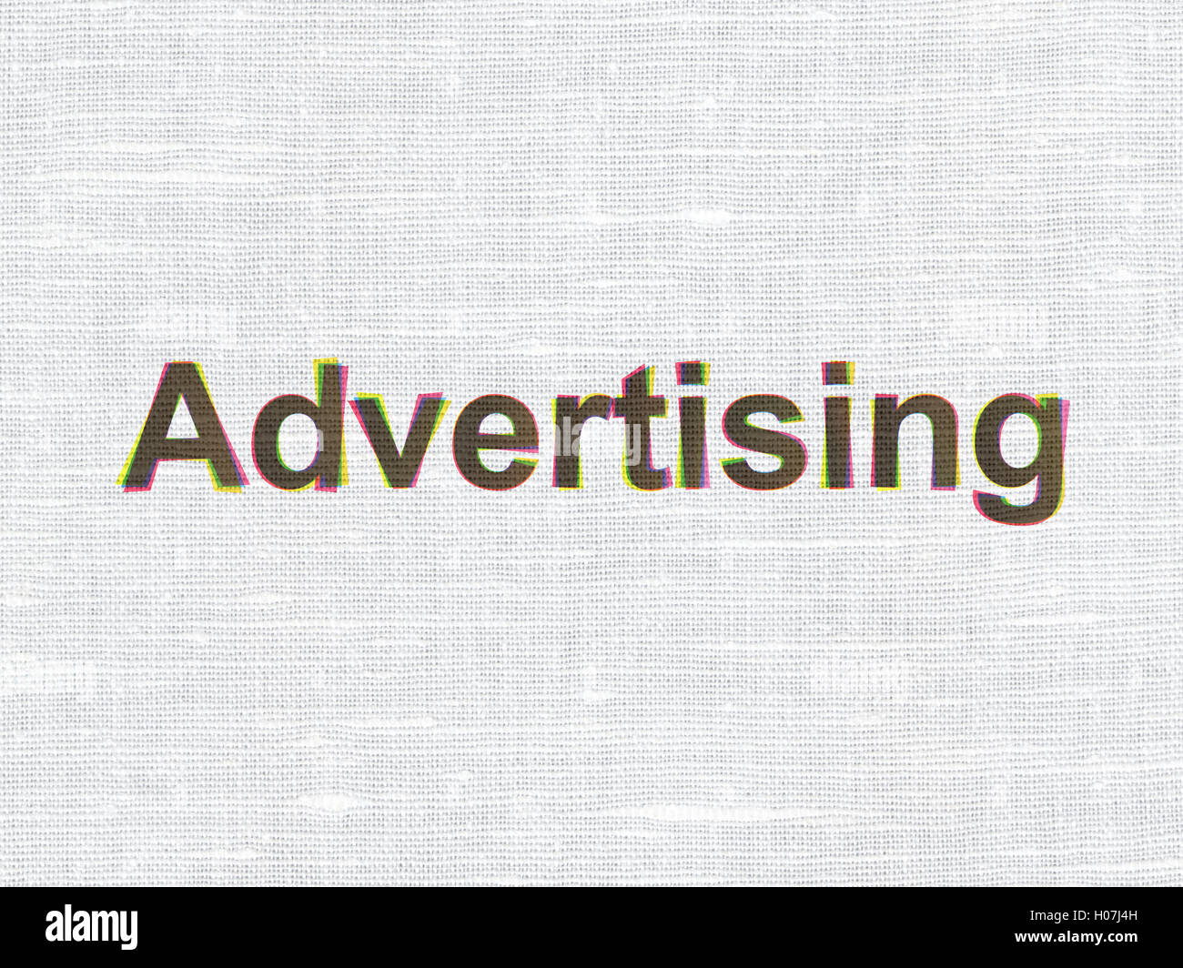 Marketing concept: Advertising on fabric texture background Stock Photo ...