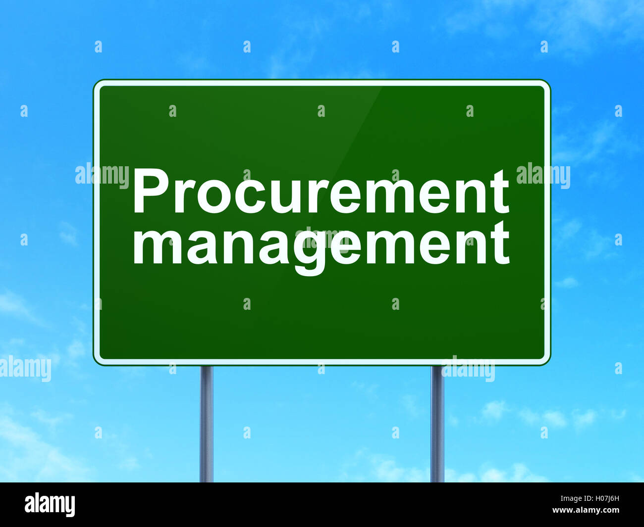 Business concept: Procurement Management on road sign background Stock ...