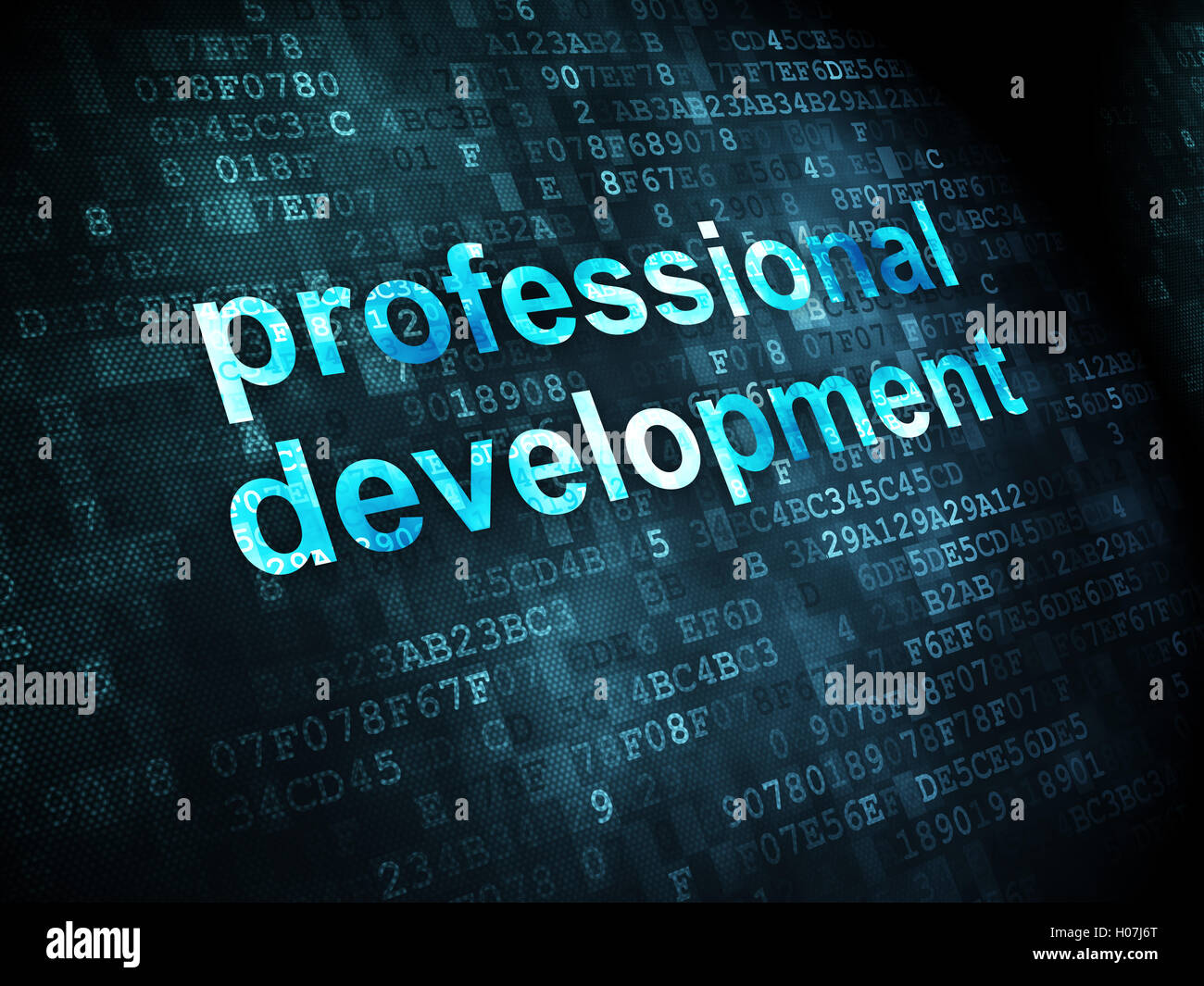 Education concept: Professional Development on digital background Stock ...