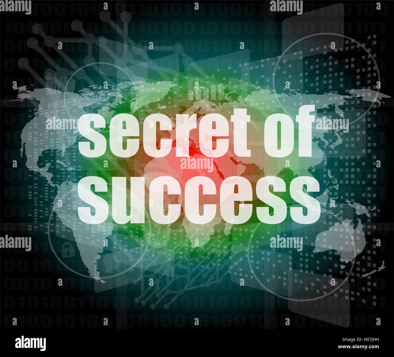 secret of success text on digital touch screen interface Stock Photo ...