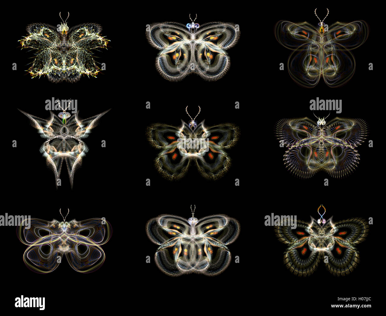 Visualization of Fractal Butterflies Stock Photo - Alamy