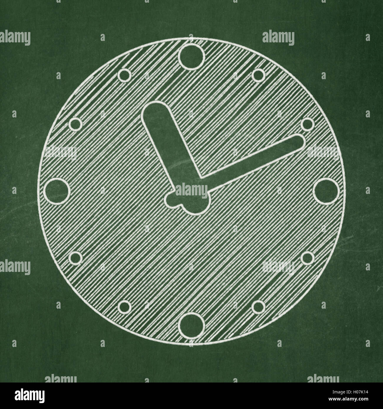 Time concept: Clock on chalkboard background Stock Photo - Alamy