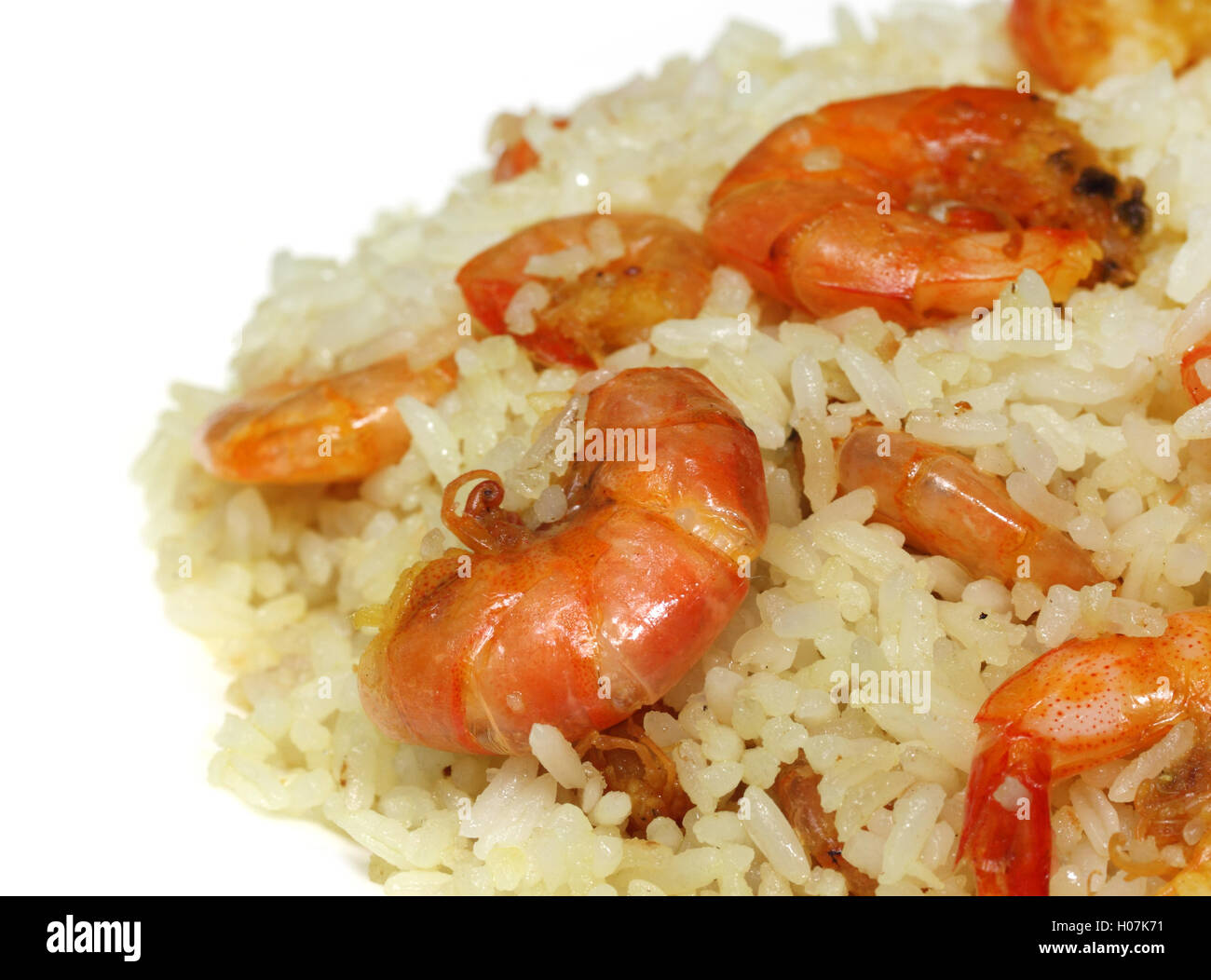 Fried rice with shrimp Stock Photo - Alamy