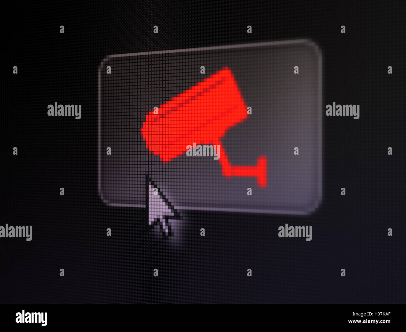 Privacy concept: Cctv Camera on digital button background Stock Photo ...