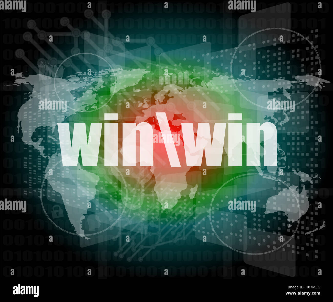 win word on digital touch screen interface Stock Photo - Alamy
