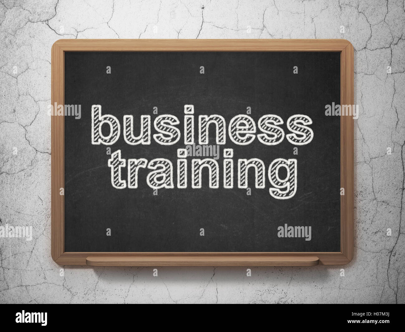 Education concept: Business Training on chalkboard background Stock ...