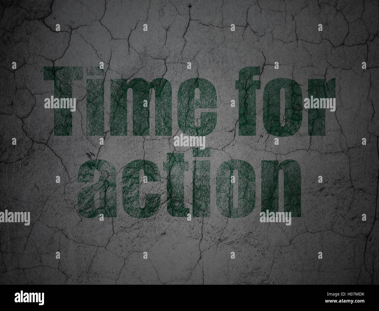 Timeline concept: Time for Action on grunge wall background Stock Photo ...