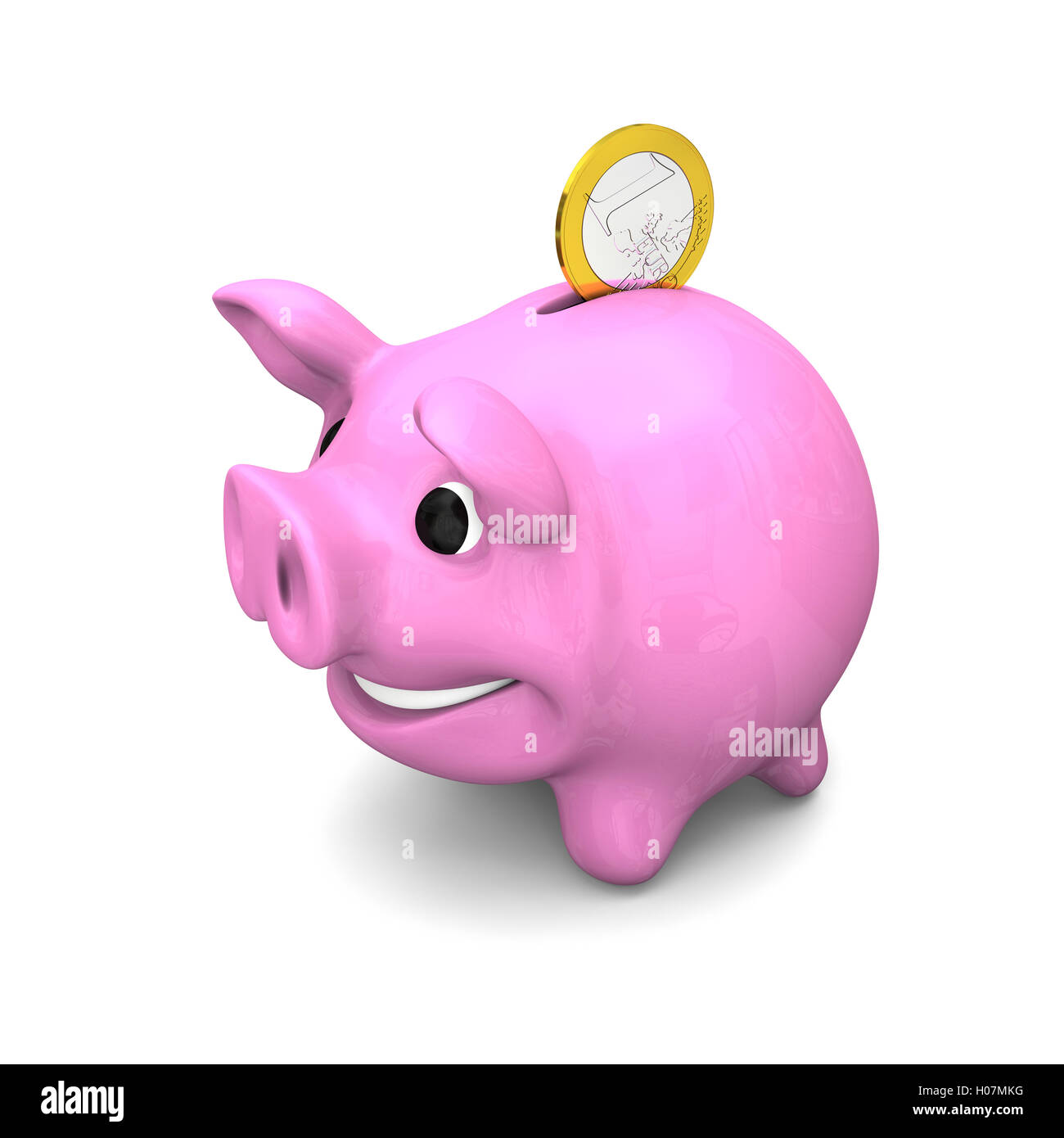 Happy piggy bank Stock Photo - Alamy