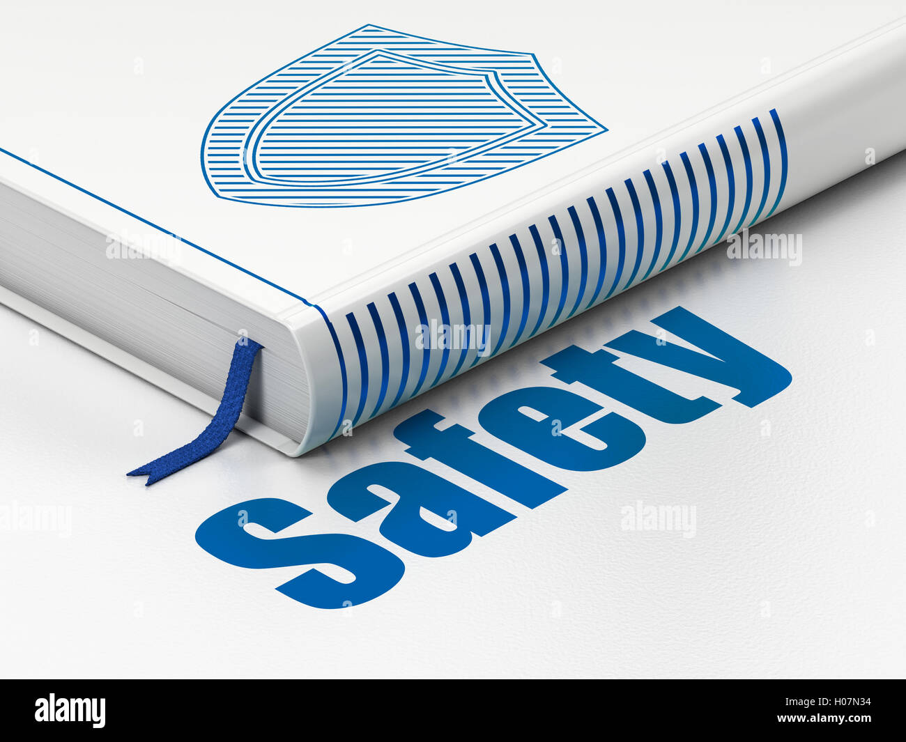 Protection concept: book Shield, Safety on white background Stock Photo ...
