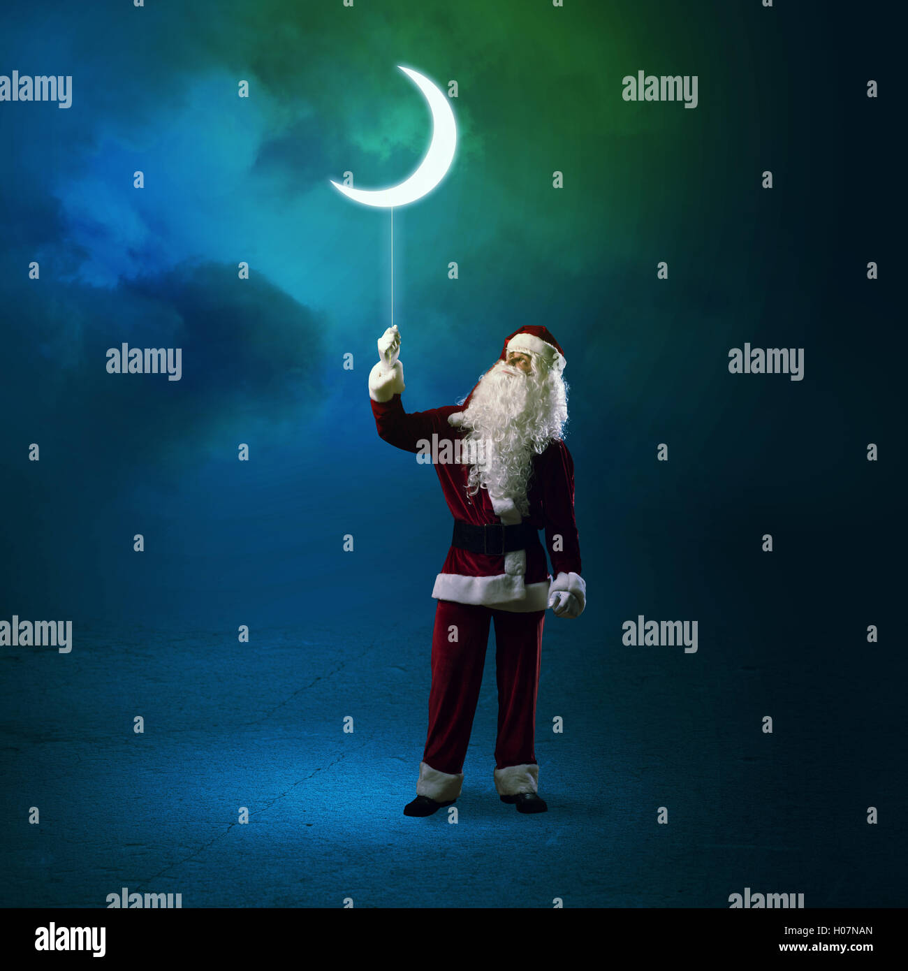 Moon santa claus hi-res stock photography and images - Alamy