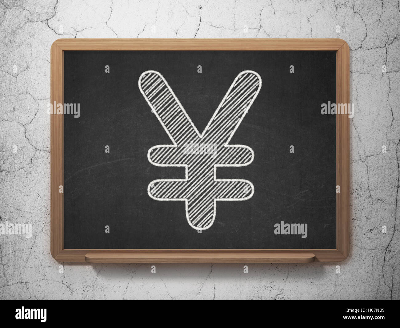 Currency concept: Yen on chalkboard background Stock Photo - Alamy