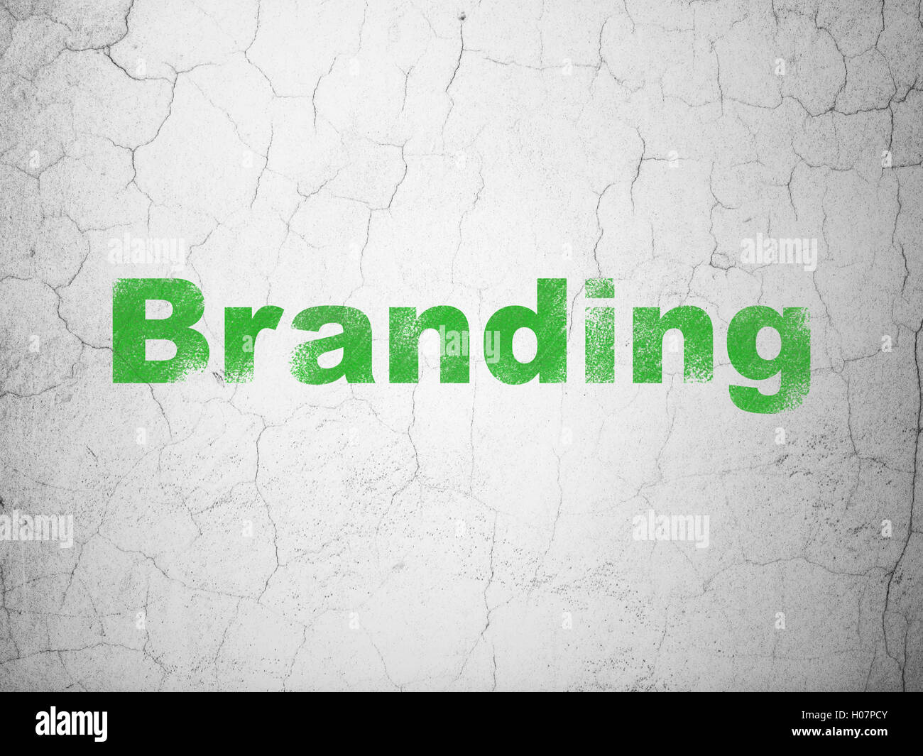 Advertising concept: Branding on wall background Stock Photo - Alamy