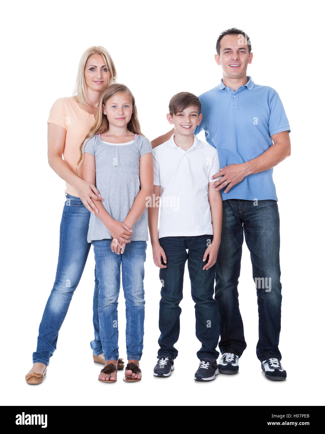 Happy cute family Cut Out Stock Images & Pictures - Alamy