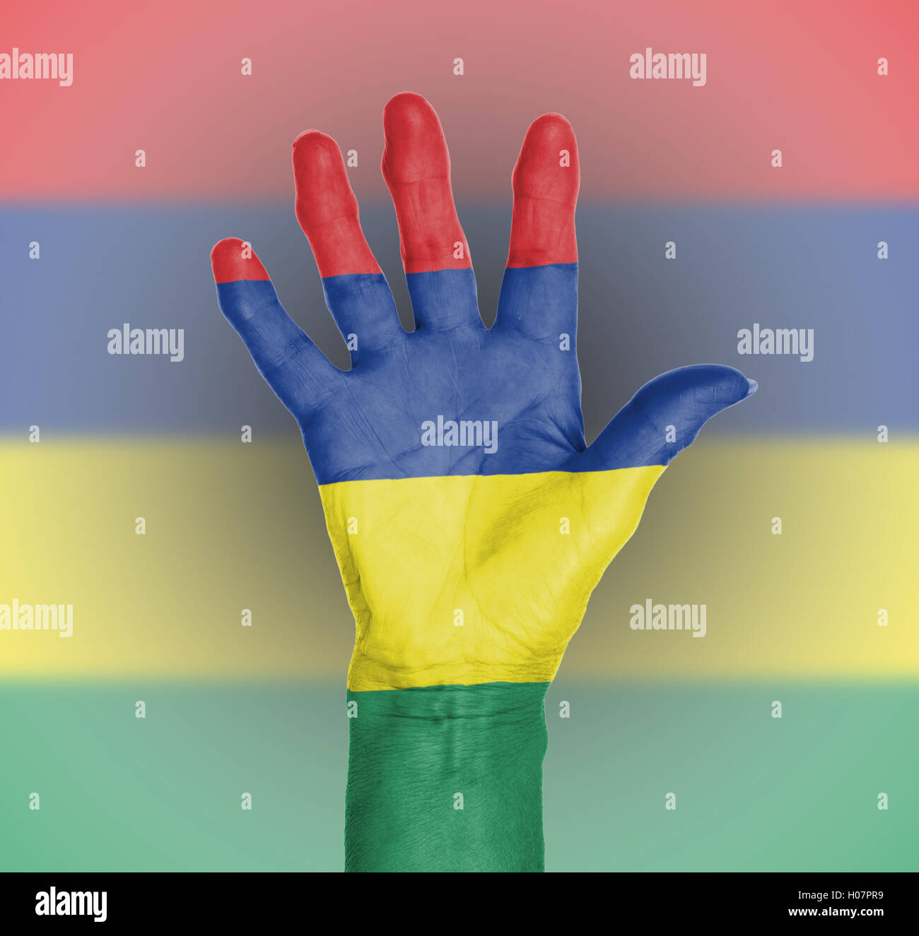 Palm of a woman hand, painted with flag Stock Photo - Alamy