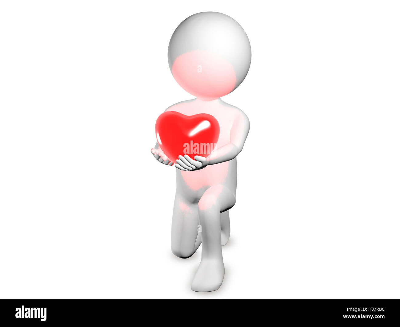 man with heart Stock Photo - Alamy