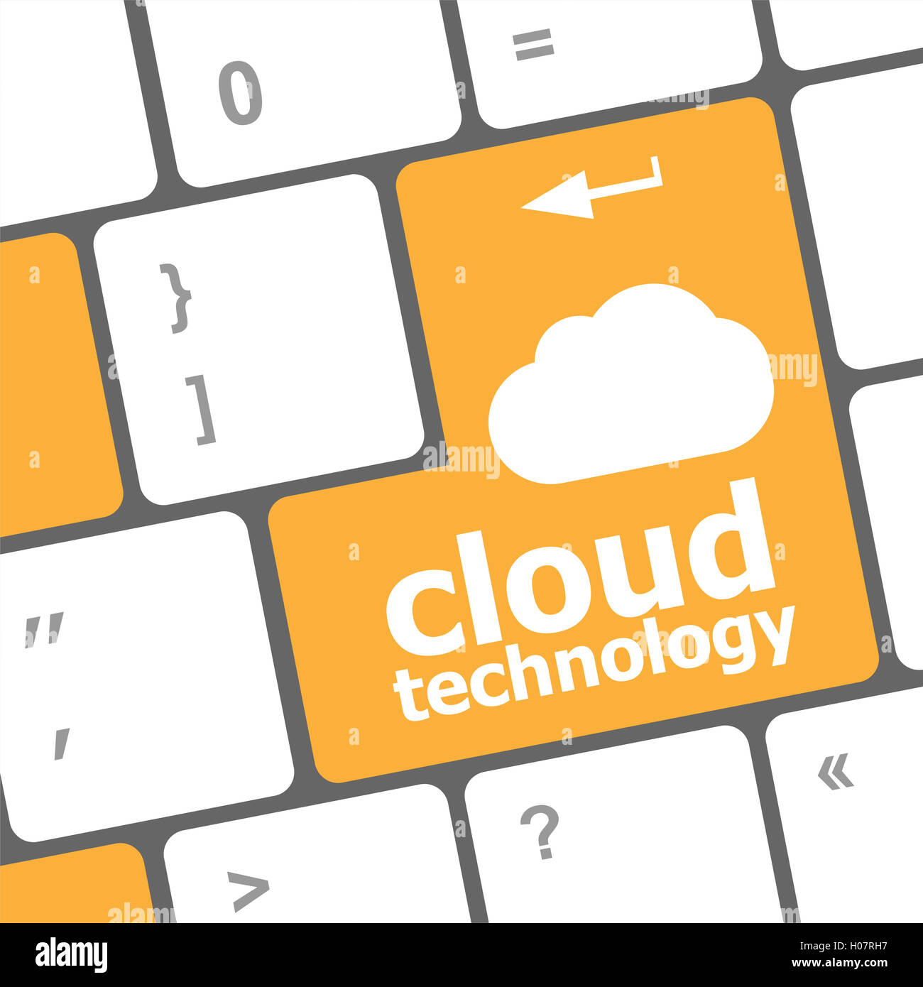 computer keyboard for cloud technology Stock Photo - Alamy