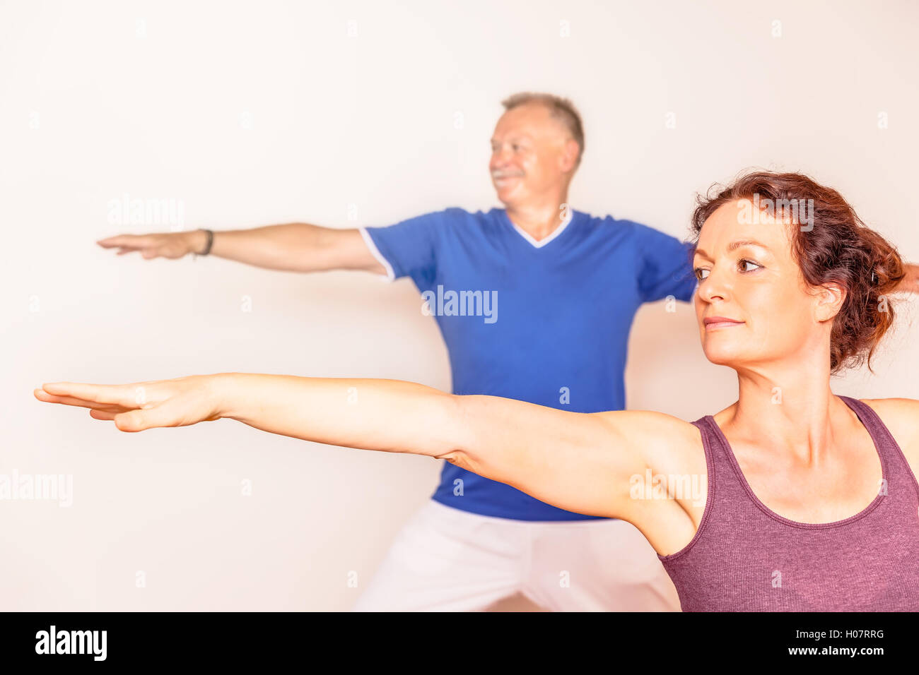 Yoga Man and Woman Stock Photo - Alamy