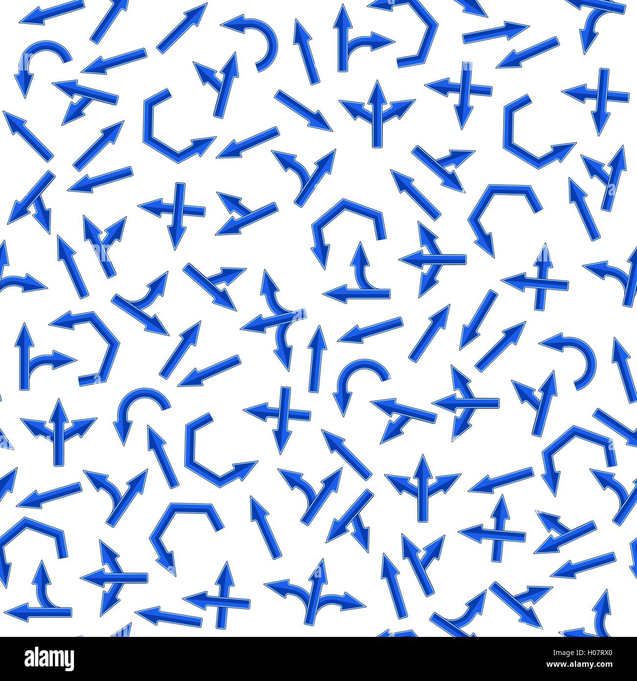 Set of Blue Arrows Seamless Pattern Stock Vector Image & Art - Alamy