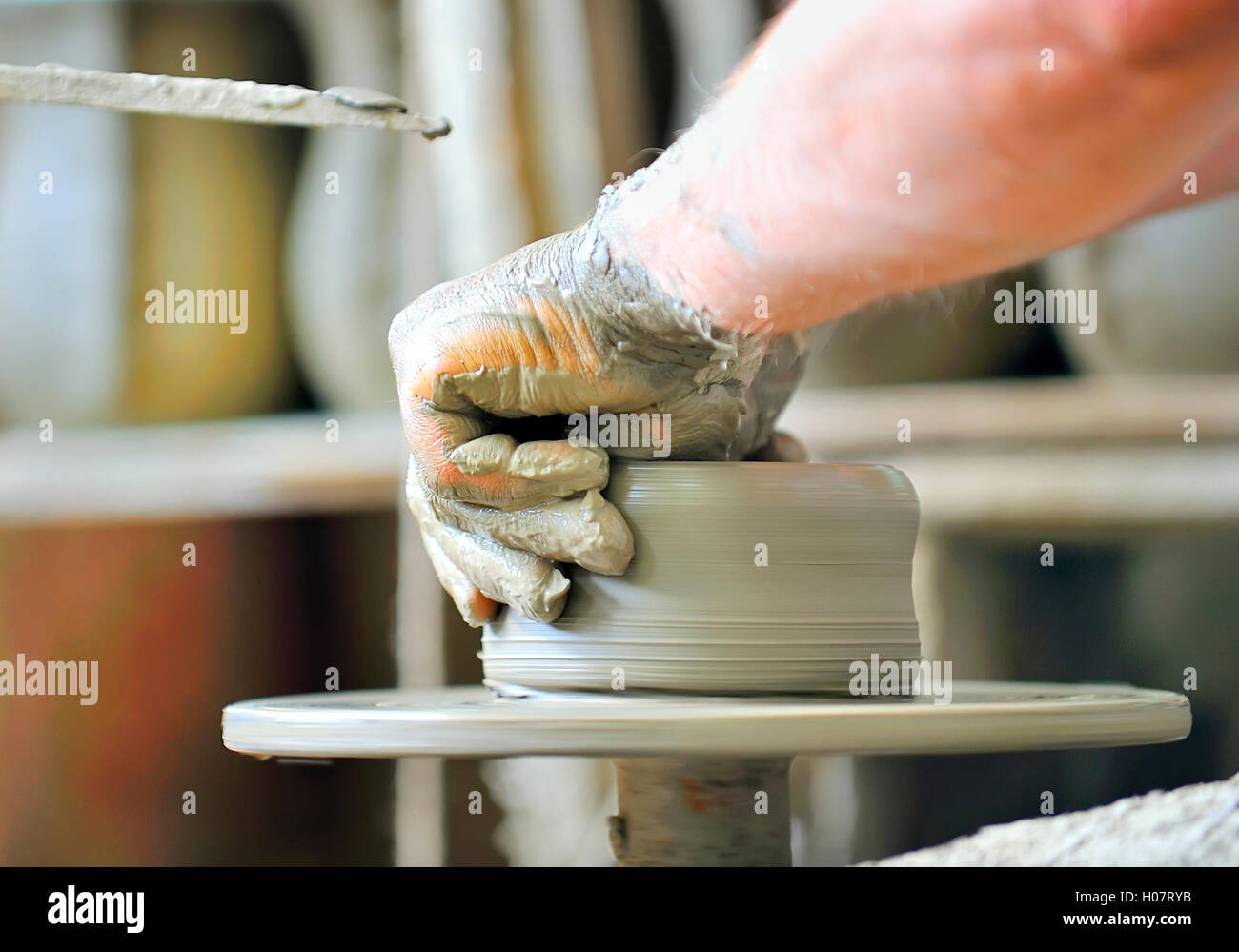 making of a ceramic vase Stock Photo - Alamy