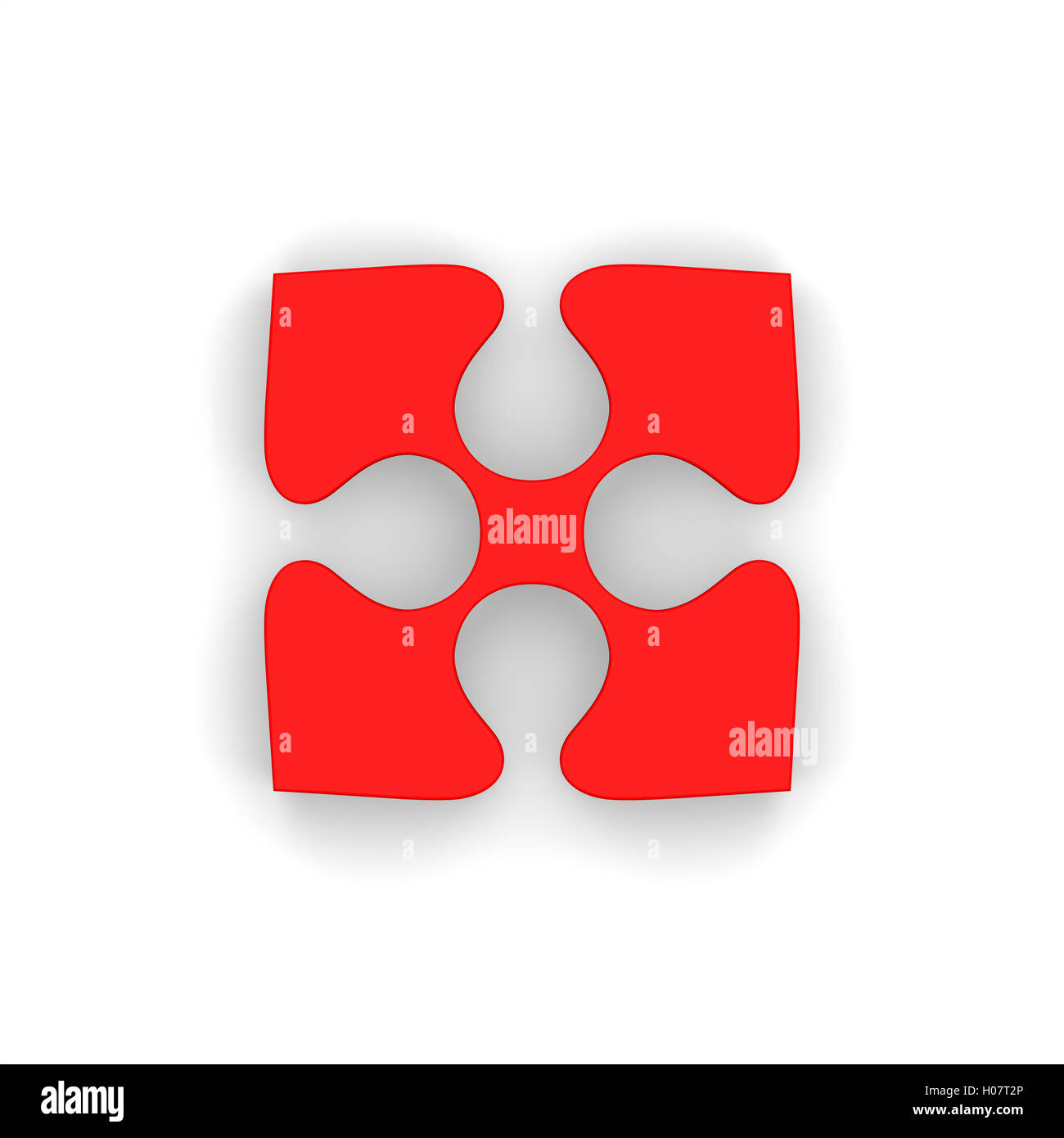 Red puzzle piece Stock Photo - Alamy