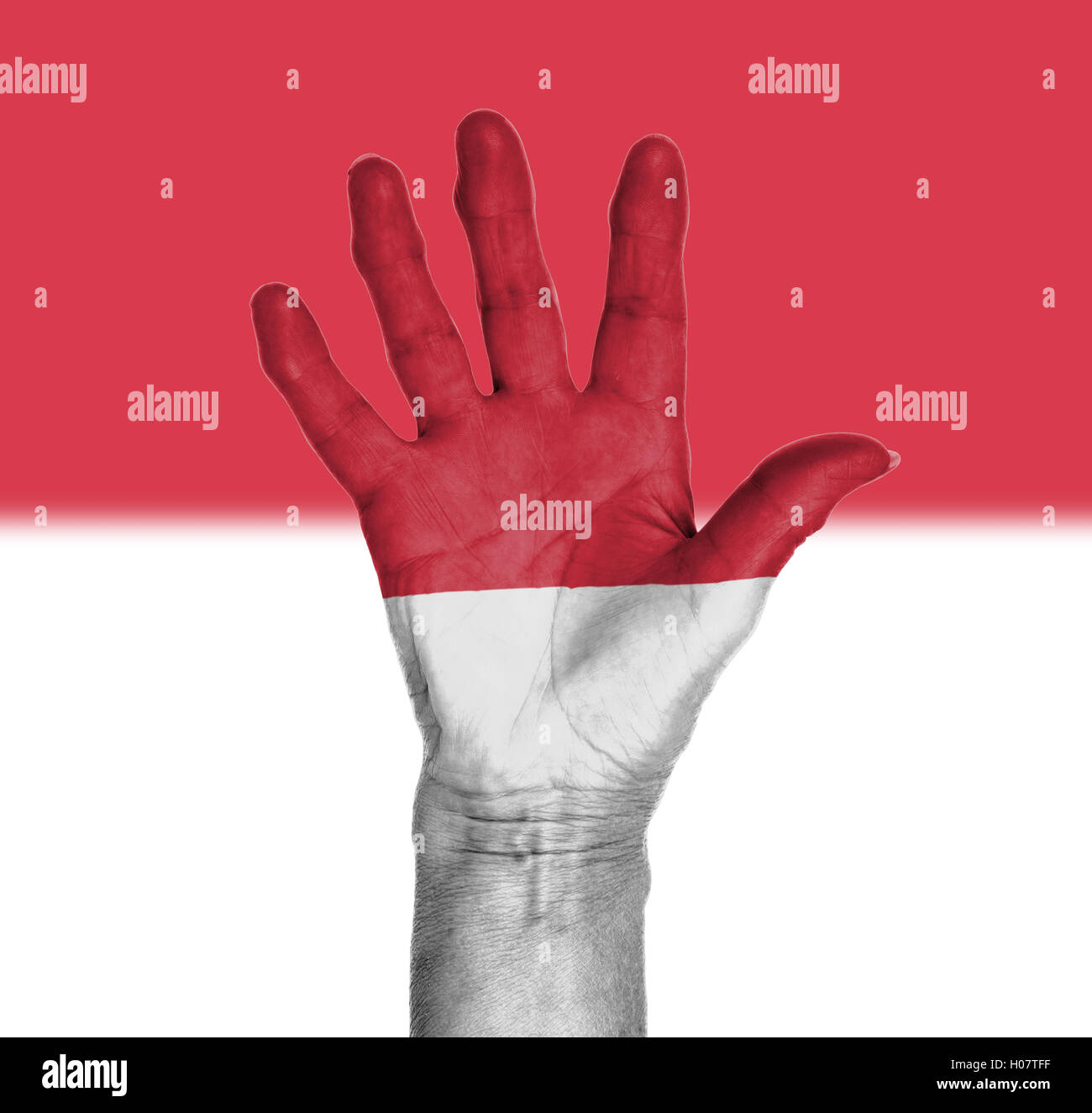 Palm of a woman hand, painted with flag Stock Photo - Alamy