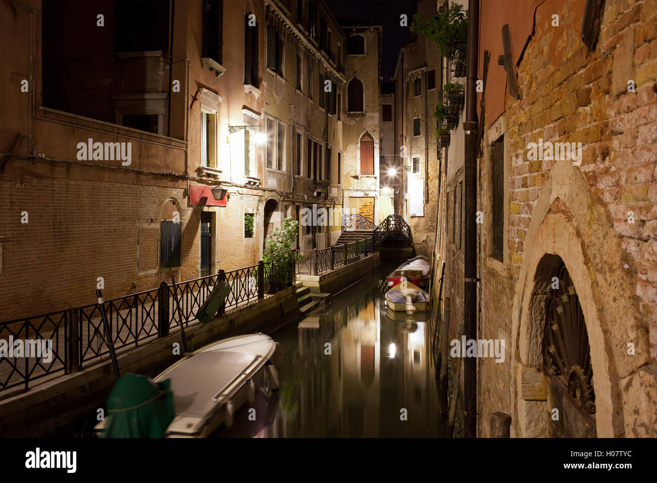 Venice at night Stock Photo - Alamy