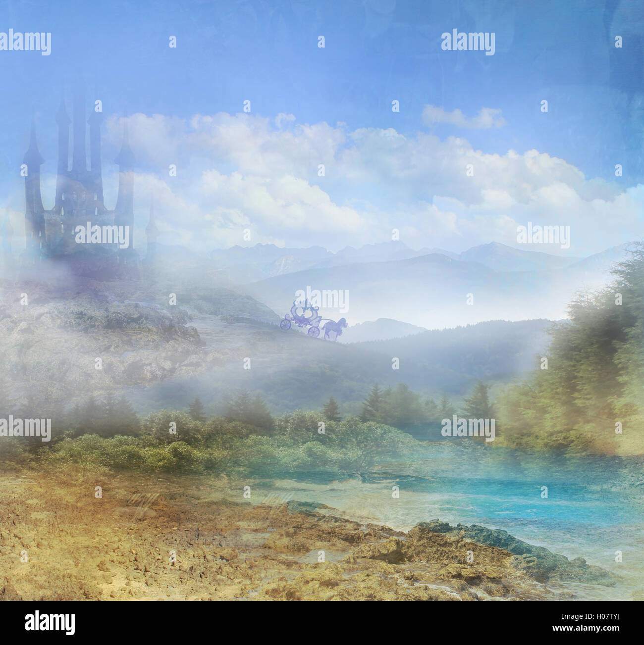 Horse carriage medieval castle castle hi-res stock photography and ...