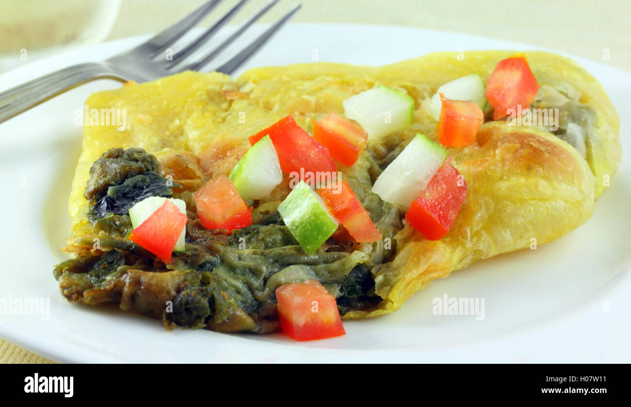 Beef Parotta with salad Stock Photo - Alamy