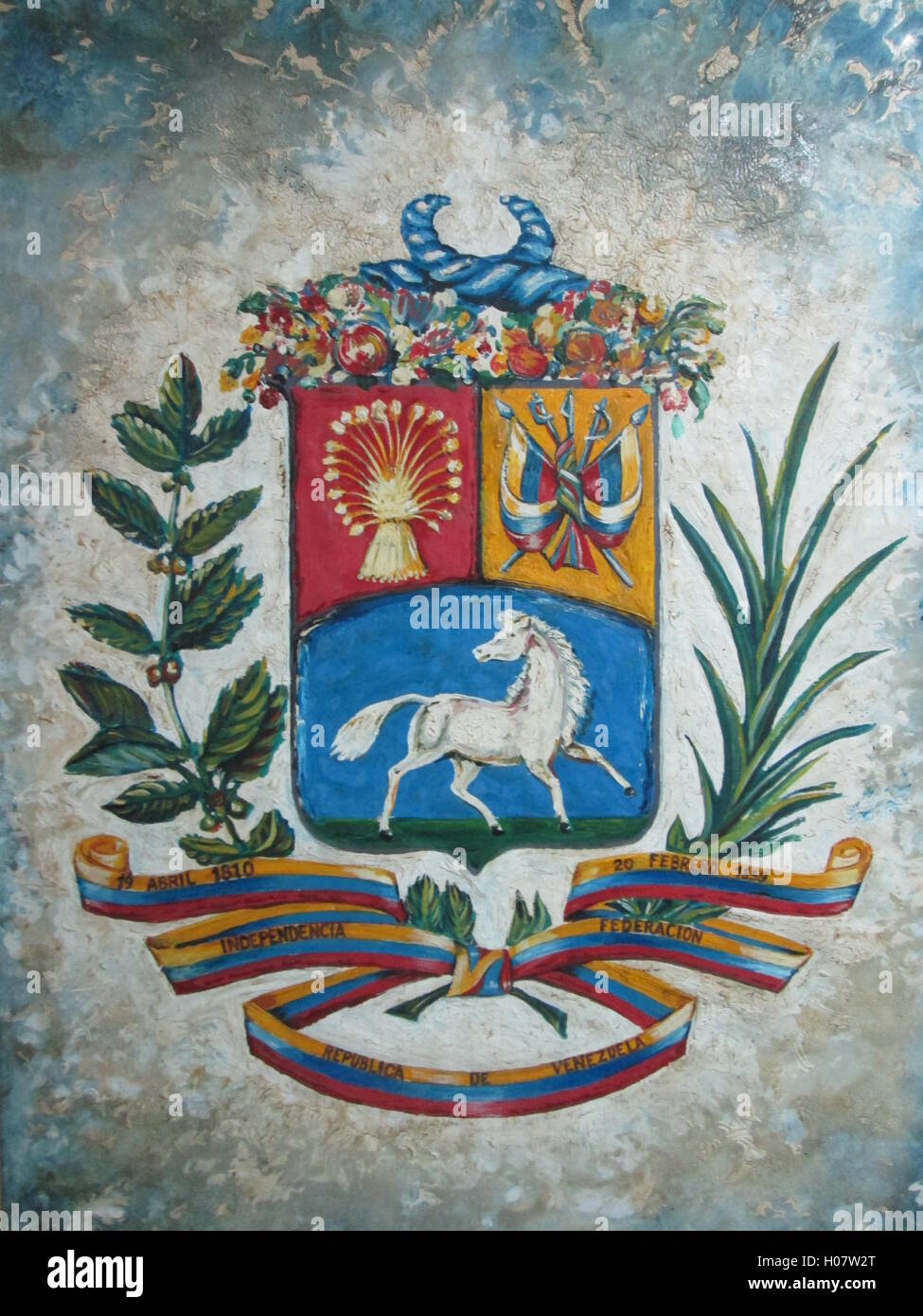 What Does The Coat Of Arms Represent On The Venezuelan Flag at Thomas ...