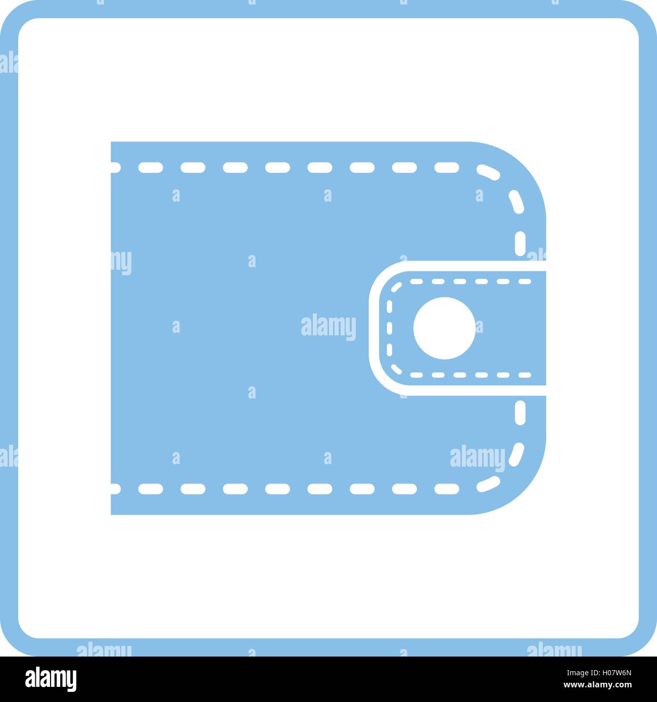 Wallet icon. Blue frame design. Vector illustration Stock Vector Image ...